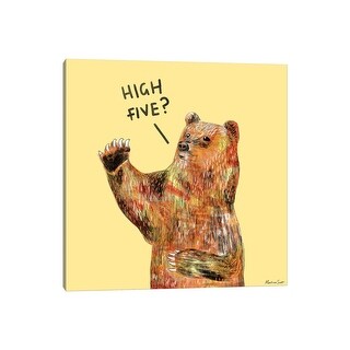 iCanvas "High Five Bear" by Martina Scott Canvas Print - Bed Bath ...