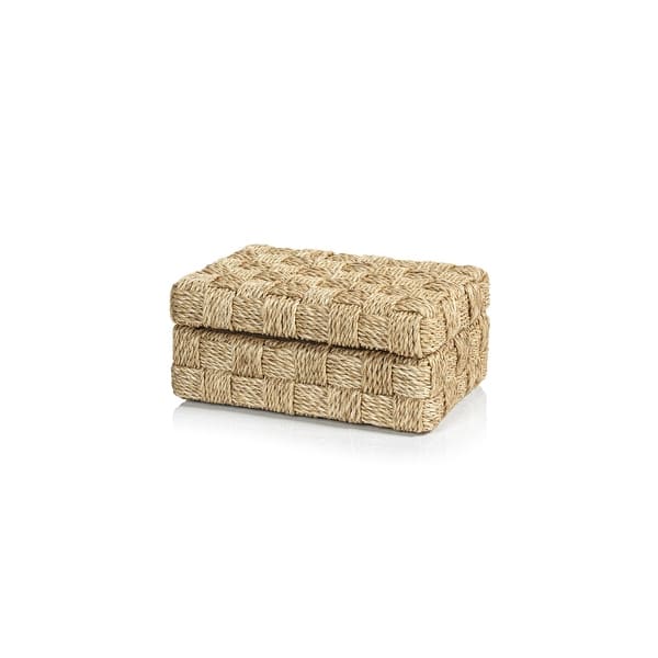 Taranto Natural Abaca Rope Decorative Box - Bed Bath & Beyond - 37572465
