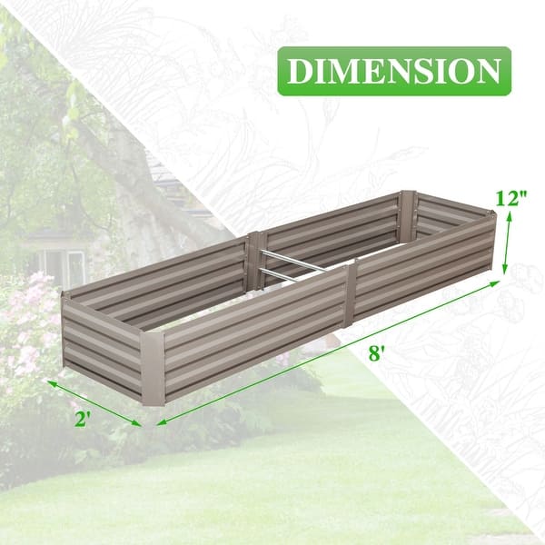 Ainfox Metal Raised Garden Bed Outdoor Corrugated Planter Box - Bed ...