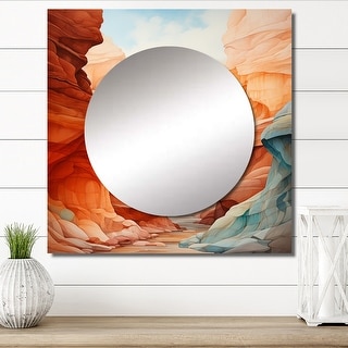Designart "Canyon Desert scenery minimalism" Canyon Wall Mirror ...