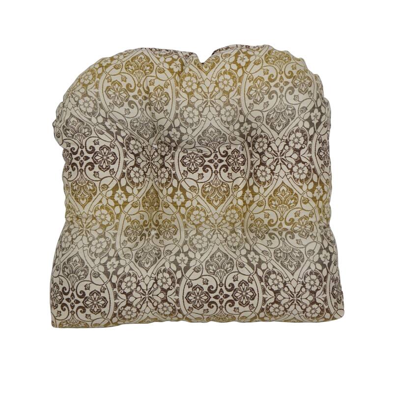 19-inch Rounded Back Premium Woven Outdoor Chair Cushions (Set of 2 ...