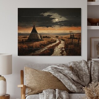 Designart "Native Tipi Legacy Of The Plains II" Native American Print ...