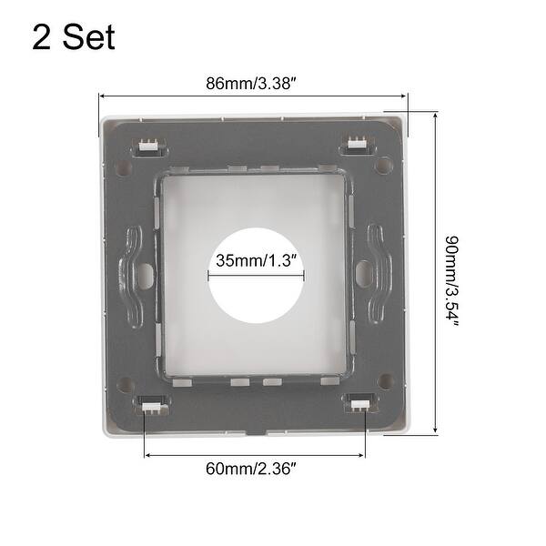 Grommet Wall Plate PC Wall Panel with 1.3 Inch Cable Through White 2 ...