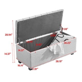 Flip Top Storage Bench with Safety Hinge and Padded Seat - Bed Bath ...