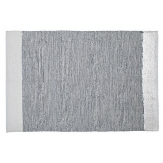 Handloom Cutton Rug With Lurex (Silver) - 16x24 - Bed Bath & Beyond ...