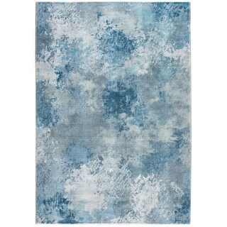 5' x 8' Blue White Abstract Sky Area Rug - 3'6" - Bed Bath & Beyond ...