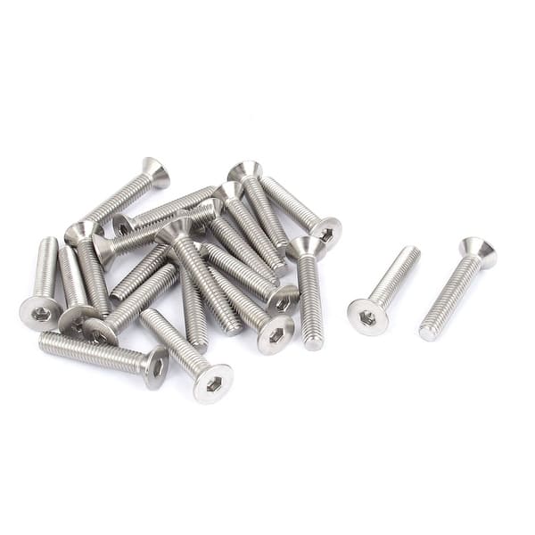 M6 x 35mm 304 Stainless Steel Hex Socket Countersunk Flat Head Screw ...