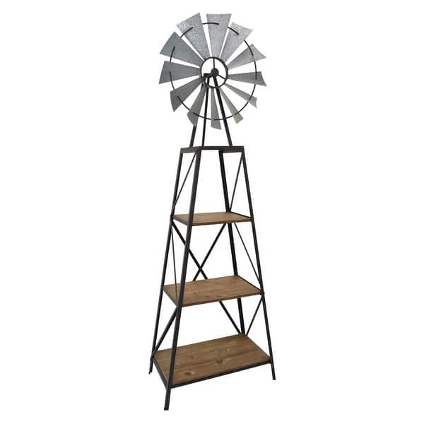 Plutus Brands Windmill Decoration in Gray Metal - Bed Bath & Beyond ...