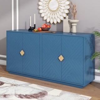 Navy Blue Buffet Sideboard / Storage Cabinet / Cupboard Console Table ...