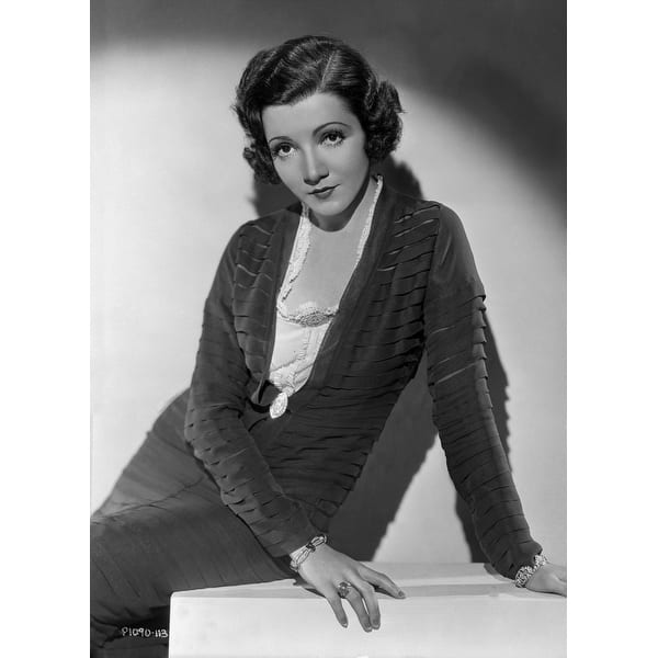 Claudette Colbert sitting in Black Dress Photo Print - Bed Bath ...