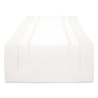 Double Framed Table Runner - 72" - White - Bed Bath & Beyond - 36713910