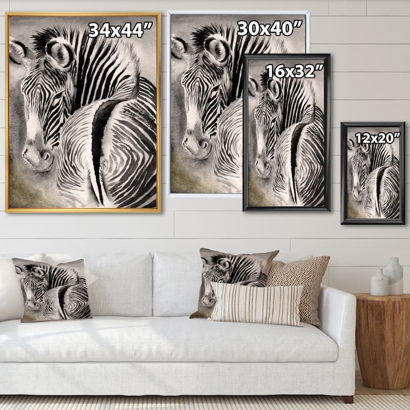 Designart Zebra With Contrasting Black And White Stripes Iv