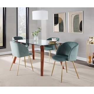 Carson Carrington Sala-Harding 5-Piece Dining Set with Glass Table Top ...