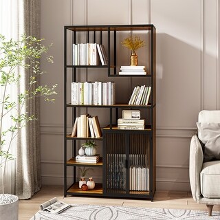 Multipurpose Bookshelf Storage Rack,with Enclosed Storage Cabinet - Bed ...