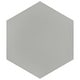 Merola Tile Textile Basic Hex Silver 8-5/8" x 9-7/8" Porcelain Floor ...