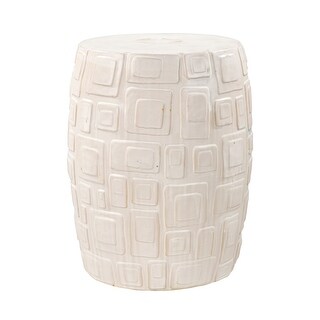 Elk Home Cambeck Off White Glazed Earthenware Stool - Bed Bath & Beyond ...