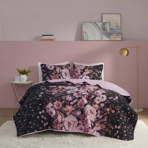 Annabelle Floral Printed Coverlet Set by Intelligent Design - Overstock ...