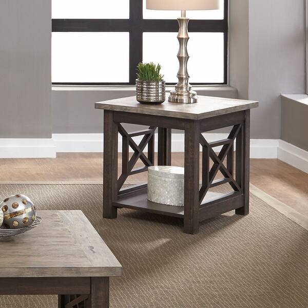 Heatherbrook Charcoal and Ash End Table - On Sale - Bed Bath & Beyond ...