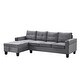Sectional Sofa Set With L Shape Chaise Lounge, Cup Holder, Left Hand ...
