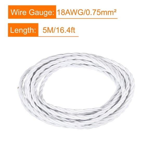 Twisted Cloth Covered Wire 3 Core 18AWG 5m/16.4ft,Electrical Cable ...