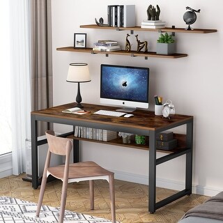 47'' Computer Desk with 2 Floating Shelves - Bed Bath & Beyond - 33703298