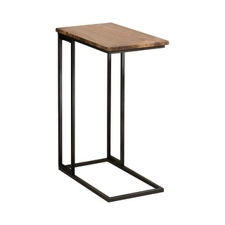 Black Steel and MDF C-Shape End Table - On Sale - Bed Bath & Beyond ...