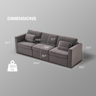 U-Shape Modular Sectional Sofa with Chaise and Ottomans - Bed Bath ...