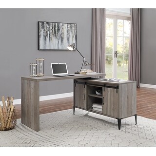 Swivel L-Shape Corner Desks , Include 6 Storage Compartment , with 3 ...