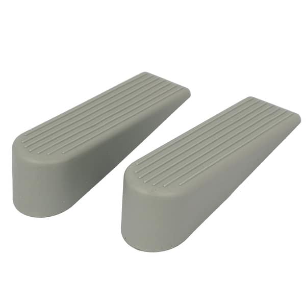 Rubber Safety Wedge Jam Door Stopper Doorstop Gray 100mm Length 2pcs ...