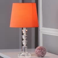 SAFAVIEH Lighting 16-inch Harlow Orange Shade Tiered Crystal Orb Table ...