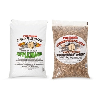 CookinPellets Perfect Mix Wood Pellets & Apple Mash Wood Pellets, 40Lb ...