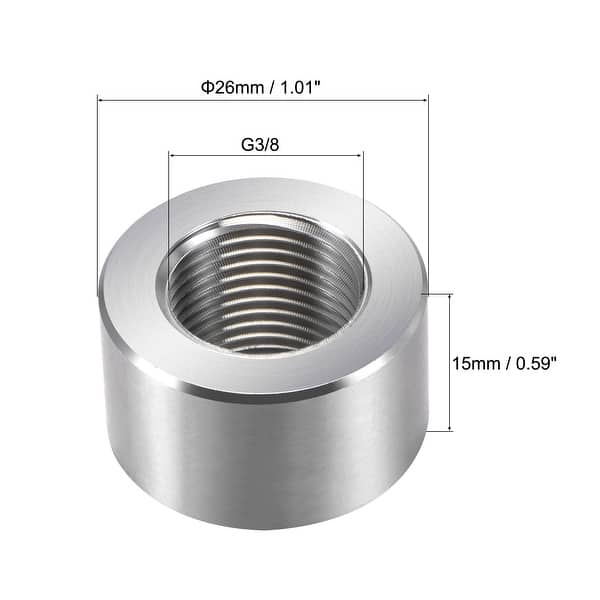 Weld On Bung Female Nut Threaded-Stainless Steel Insert Weldable 2pcs ...