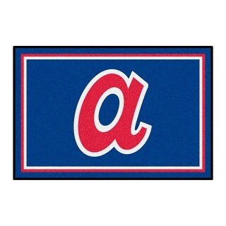 MLB - Atlanta Braves Retro Collection 4ft. x 6ft. Plush Area Rug ...