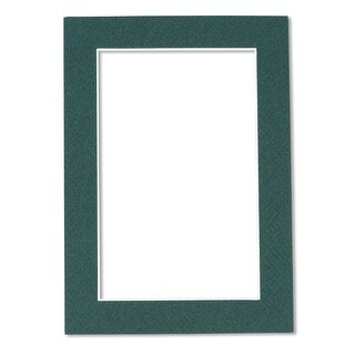 7x9 Mat Bevel Cut for 5x6 Photos - Acid Free Forest Green Precut ...