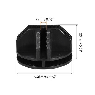 Plastic Wire Cube Connectors, 36x23mm Half Grid Buckle Clip Black ...