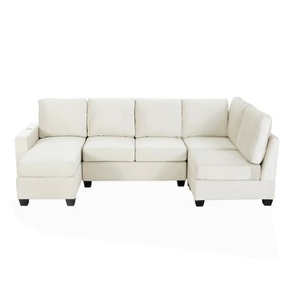 European Design Chesterfield Velvet Sofa L-Shaped Sectional Couch, 6-Seater Corner Sofas - Bed ...