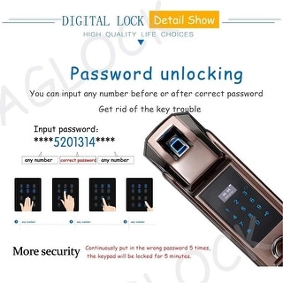 Fingerprint Door Lock Security Electronic Fingerprint Door Lock - Bed ...