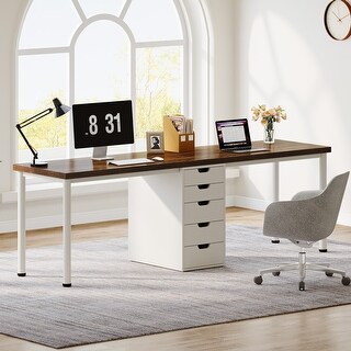 Extra long Computer Desk with 5 Drawers Two Person Desk Bed Bath Beyond 41000819