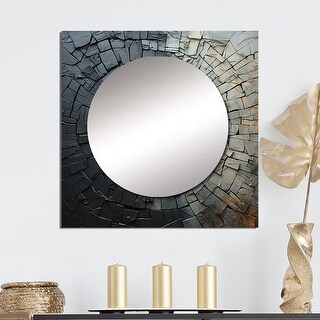 Designart "Shattered Grey Stone Geode Minimalism III" Spiritual Stone ...