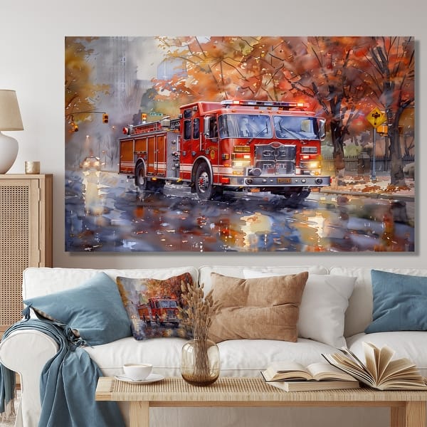 fire engine wall art