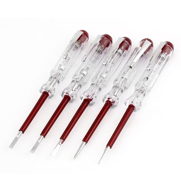 5 Pcs Voltage Tester 100~500V AC Pen Electroprobe Slotted Screwdriver ...