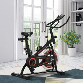 Nestfair Movable Indoor Cycling Bike with LCD Monitor and Ipad Mount ...