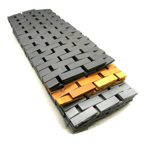 Bamboo Slats Roll-Up Bathmat Duckboard Shower Door Rug Anti-Slippery ...