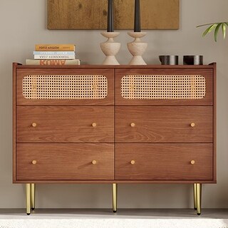 Dresser for Bedroom, Chest of Drawers, 6 Drawer Dresser - Bed Bath ...