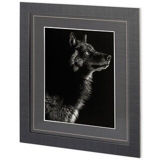 Custom Scratchboard Wolf II Framed Art Print - Bed Bath & Beyond - 39196809