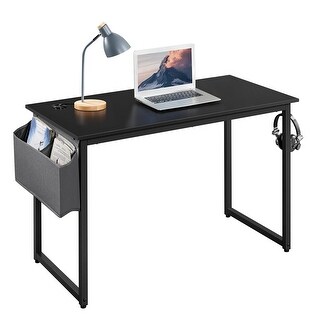 47" Computer Desk Workstation with Side Storage Bag and Hook - Bed Bath ...