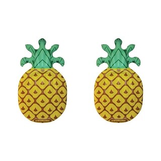 Swimline Giant 88" Inflatable Tropical Pineapple Pool Float Lounger (2 ...
