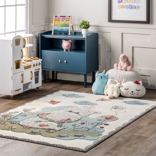 Nuloom Edine Whimsical Hippo Kids Area Rug - Bed Bath & Beyond - 39483703