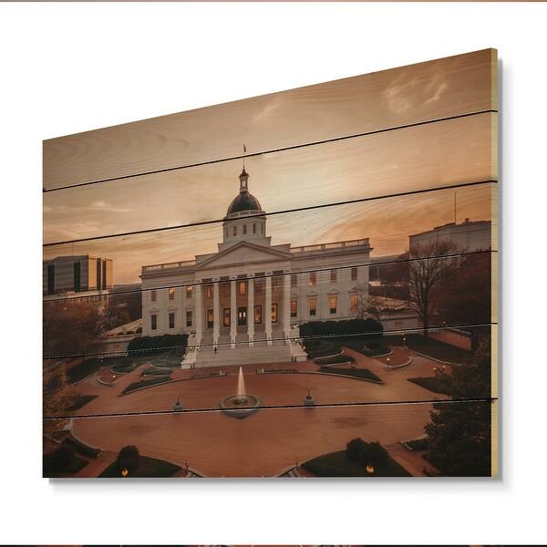 Designart "Virgina Architectural Heritage I" Virginia Print on Natural ...