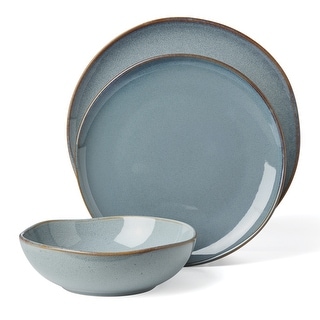 Oneida Organic Shades 12-Piece Dinnerware Set , Slate Blue - Bed Bath ...